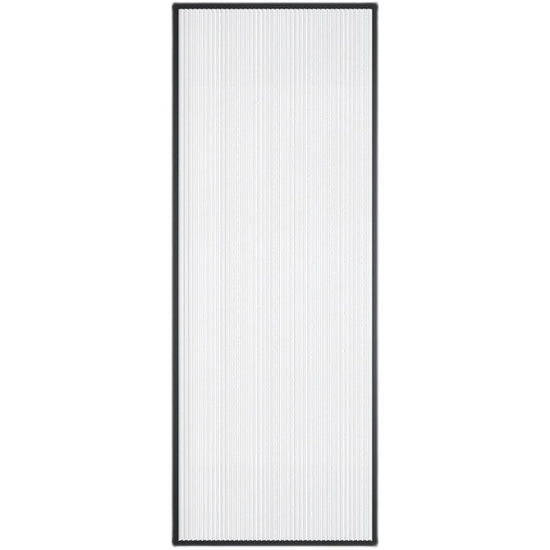 Black Fixed Shower Screen Full Frame Half Partition Bathroom Door ...