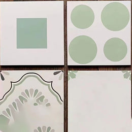 Square Ceramic Matte Straight Edge Singular Tile Spanish Bathroom Floor ...