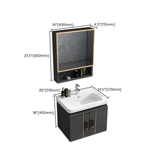 Modern Wall Mount Bathroom Vanity Set Faucet Included Bathroom Vanity ...