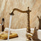 Brass Traditional Wide Spread Bathroom Faucet Lever Lavatory Faucet ...