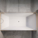 Rectangular Back to Wall Bathtub Antique Finish Soaking Modern Bath Tub ...
