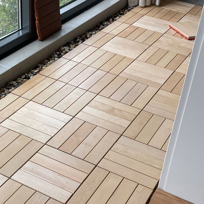 12" X 12" Square Wood Flooring Click-Locking Pine Wood Flooring Tiles ...