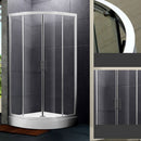 Round Shower Kit Tempered Glass Shower Enclosure with Door Handle ...