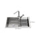 Stainless Steel 2 Holes Sink Contemporary Kitchen Sink with Basket ...