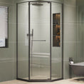Pivot Diamond-shaped Shower Room Frame Tempered Swing Shower Door ...