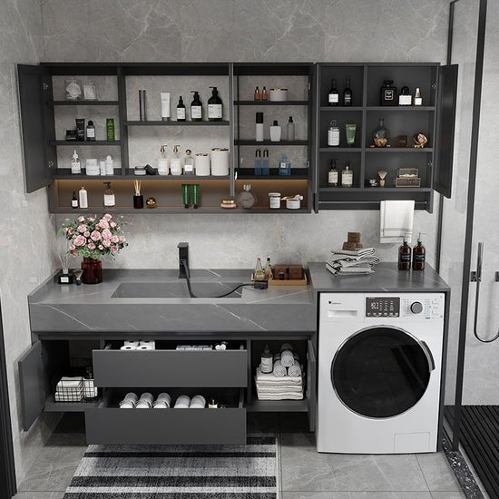 Modern Sink Vanity Wall Mount Vanity Cabinet with Mirror (Not Include ...