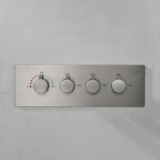 Modern Shower Set Brass Body Jets Adjustable Shower Head Wall Mounted ...