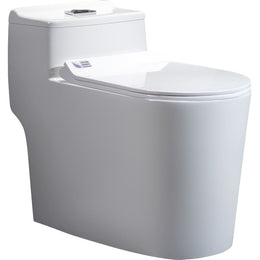 Traditional Ceramic Flush Toilet All-In-One Toilet Bowl for Bathroom ...