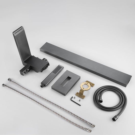 Modern Freestanding Faucet Copper with Risers and Handheld Shower Tub ...