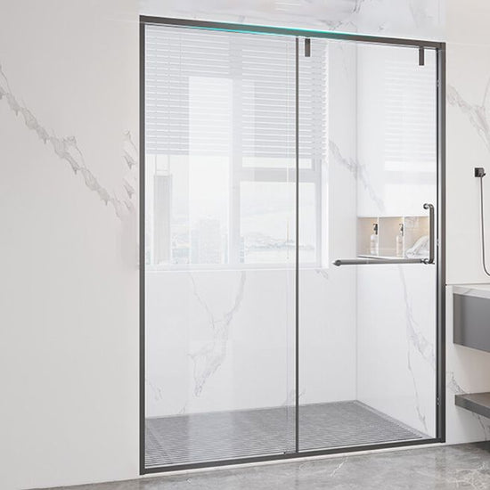 Transparent Tempered Shower Bath Door Semi Frameless Shower Doors ...