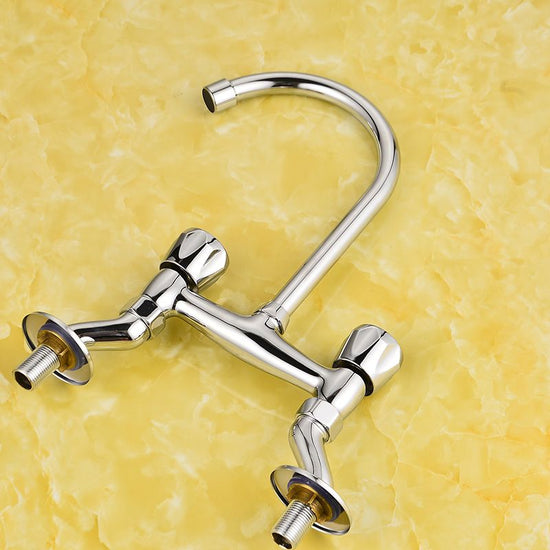 Contemporary Widespread Sink Faucet Knob Handle Gooseneck Arc Solid ...