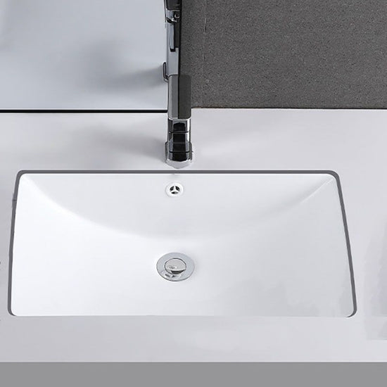 Modern Undermount Vanity Sink Porcelain Shut-Off Valve Included ...
