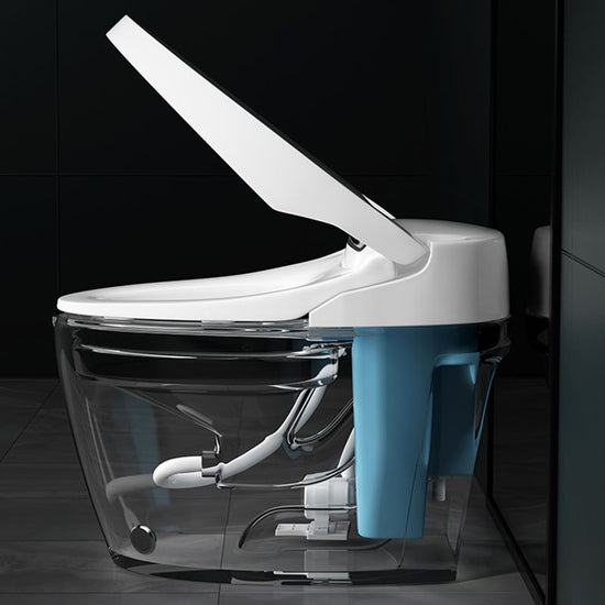 Contemporary Floor Standing Bidet Elongated White Heated Seat Floor ...