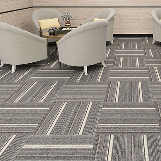 Modern Carpet Tiles Level Loop Adhesive Tabs Fade Resistant Tiles and ...