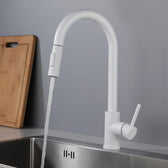 Modern Style Retractable Kitchen Faucet Stainless Steel 1-Handle ...