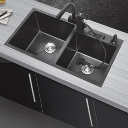 Classic Style Kitchen Sink Stainless Steel Kitchen Double Sink with ...