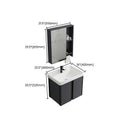 Wall Mount Modern Single-Sink Open Console with Sink Set with Soft ...