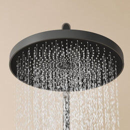 Brass Circular Shower Combo Wall Mounted Shower Set with 2 Shower Heads ...