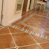 Square Floor Tile Straight Edge Traditional Style Singular Tile - Clearhalo