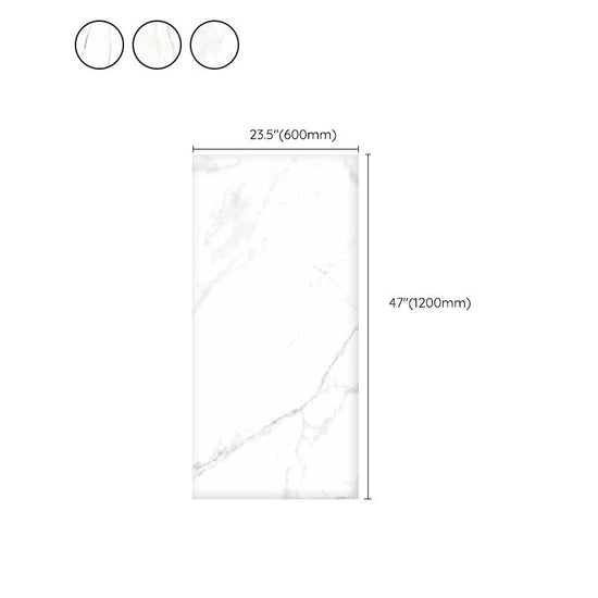 Porcelain Floor Tile Matte White Marble Look Floor and Wall Tile ...