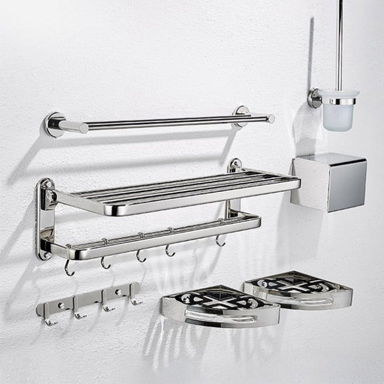 Modern Stainless Steel Bathroom Accessory Kit Towel Bar Paper Holder ...