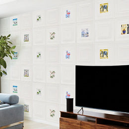 Modern Wall Panel Cartoon Print Peel and Stick Waterproof Wall Paneling ...