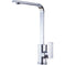 Modern Style Kitchen Faucet Copper Lever Handle Square Kitchen Faucet ...