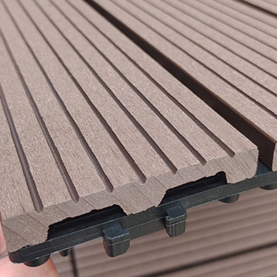 Polypropylene Deck Tile Kit 4-Slat Interlocking Patio Tiles Outdoor ...