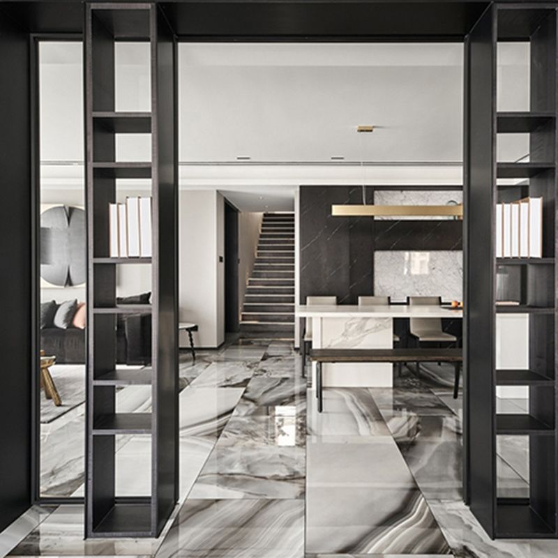 Modern Singular Tile Rectangular Mirrored Floor and Wall Tile - Clearhalo