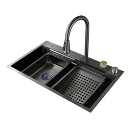 Contemporary Kitchen Sink Stainless Steel Rectangular Shape Kitchen ...