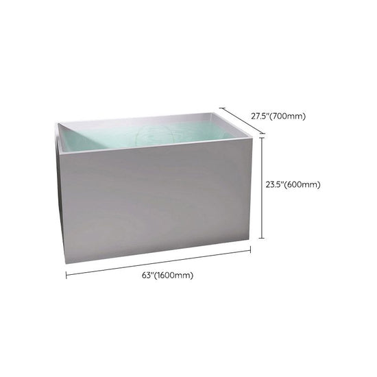 Modern Corner White Acrylic Bathtub Rectangle with Drain Bath Tub for ...