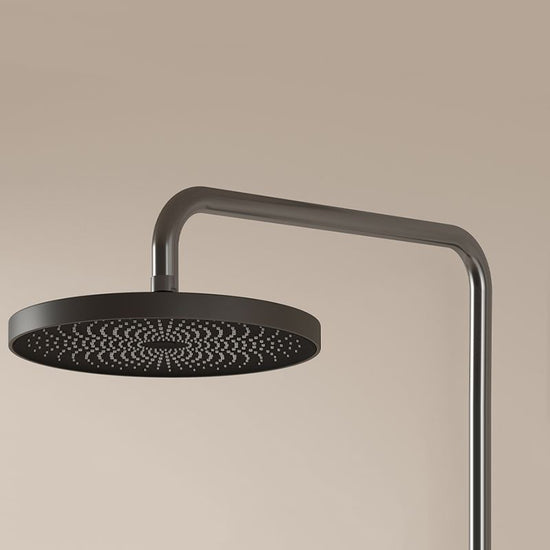 Brass Circular Shower Combo Wall Mounted Shower Set with 2 Shower Heads ...