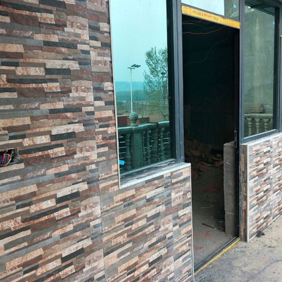 Outdoor Wall Floor Tile Ceramic Straight Edge Stacked Stone Brick Look ...