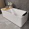Back to Wall Soaking Bathtub Antique Finish Rectangular Modern Tub ...