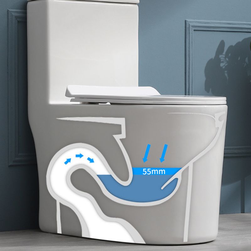 White Toilet Glazed Surface Modern All-In-One Toilet Bowl for Bathroom ...