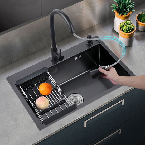 Stainless Steel Kitchen Sink Rectangle Shape Kitchen Sink with Center ...