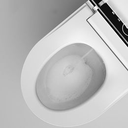 Contemporary White Finish Elongated Wall Hung Toilet Set with Tank ...