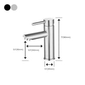 Modern Sliver Centerset Faucet Solid Color Bathroom Faucet with Lever ...