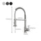 Modern Farmhouse Spring Spout Water Filler One Handle High Arch Kitchen ...