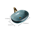 Traditional Vessel Sink Vitreous China Oval with Pop-Up Drain Bathroom ...
