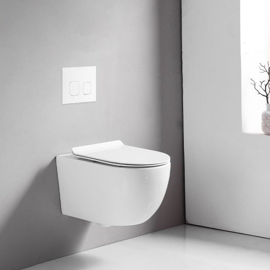 Wall Mount Flush Toilet Single Flush Modern One-Piece Toilet Urine ...