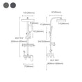 Modern Shower System Push Button Handle Wall Mounted Shower Head Combo ...