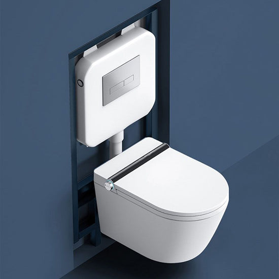 Wall Mount Flush Toilet One-Piece Toilet Contemporary Toilet Bowl ...