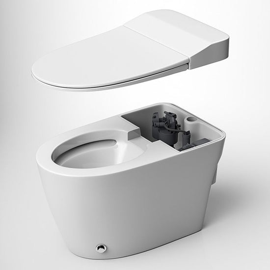 Modern Siphon Jet Toilet Concealed Tank Flush Toilet with Toilet Seat ...