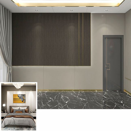 Modern Wood Paneling Smooth Wall Interior Wood Water Proof Plank Set of ...