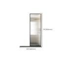 Black Full Frame Fixed Shower Screen Tempered Glass Shower Door - Clearhalo