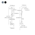 Modern Shower Set Solid Color Valve Included Bath Tub and Shower Head ...
