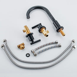 Contemporary Widespread Sink Faucet Plain High Arc Wide Spread Bathroom ...