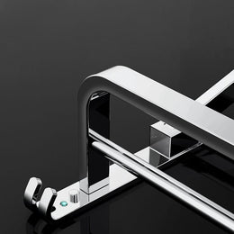 Modern Bathroom Hardware Set Silver Metal Bathroom Accessory - Clearhalo