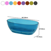 Modern Oval Colorful Bath Tub Soaking Freestanding Tub for Home - Clearhalo
